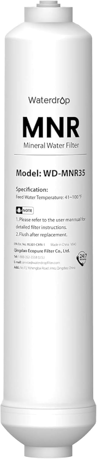 Remineralization Filter WD-MNR35, 1/4" Quick Connect Mineral Filter for ...