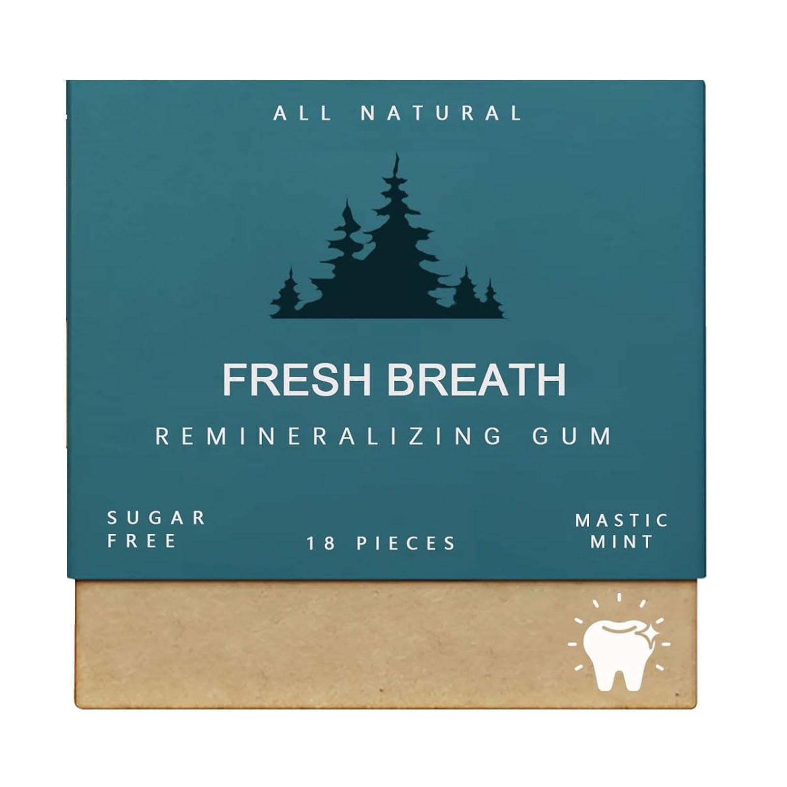 Remineralizing Gum-Organic Mastic Mint Sugar-Sugar-Free Chewing Gum to ...