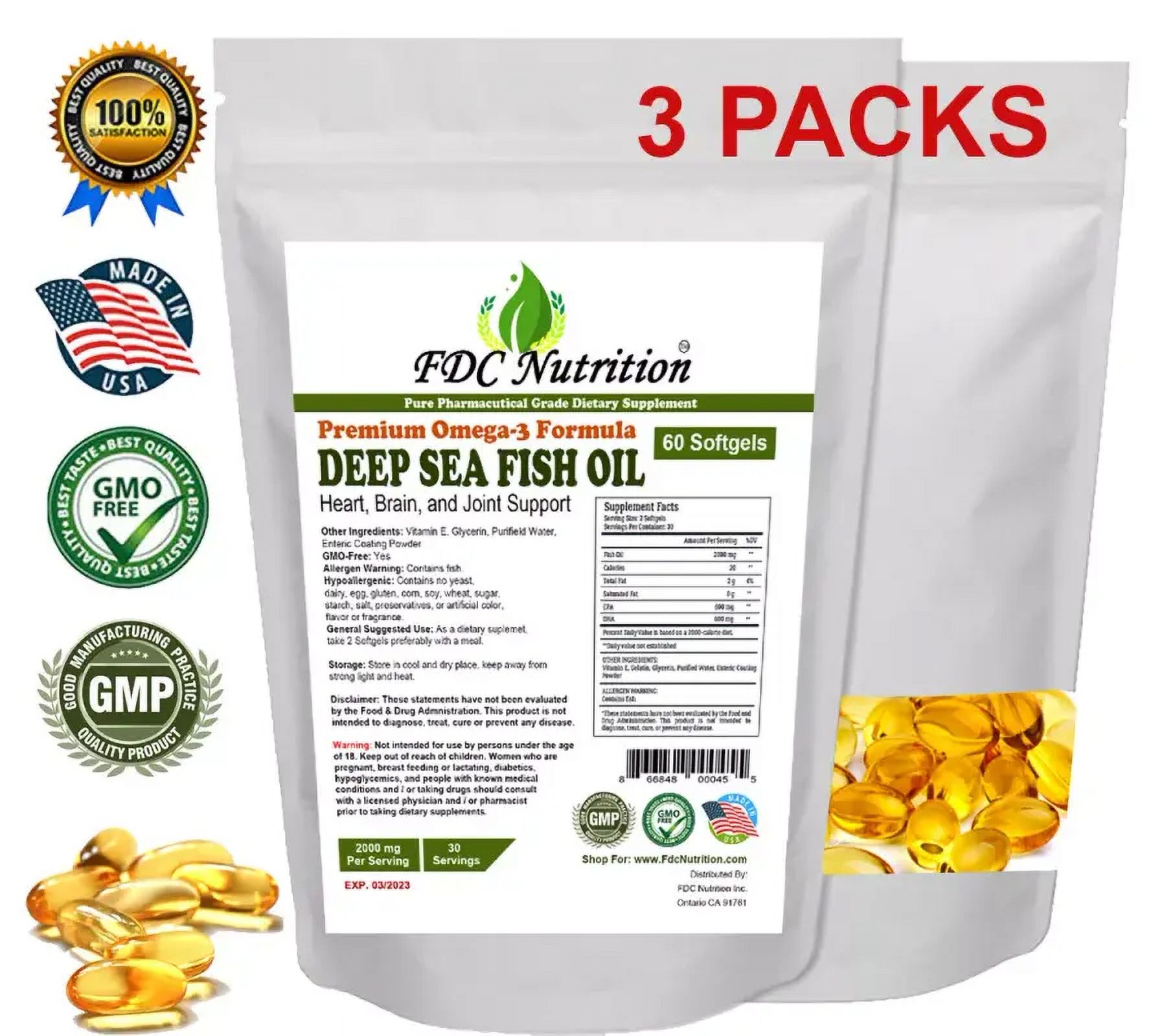 Remingo Fish Oil Omega 3 DHA/EPA 180 Softgels FRESH SHIPPING Pharmaceutical Grade | # Catalogs ...