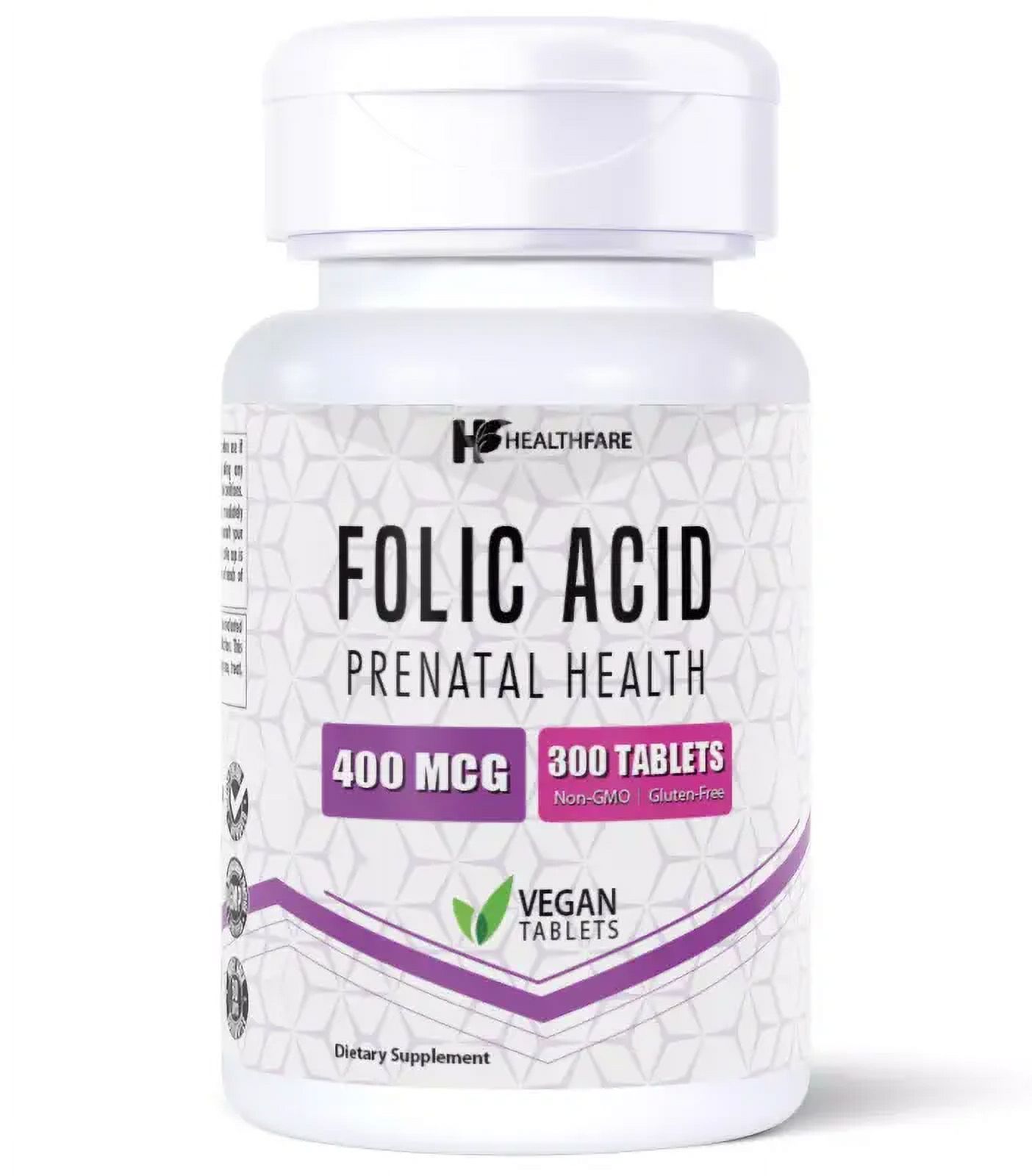 Remingo HealthFare Folic Acid 400mcg 300 Tablets Folate Vitamin B9 ...