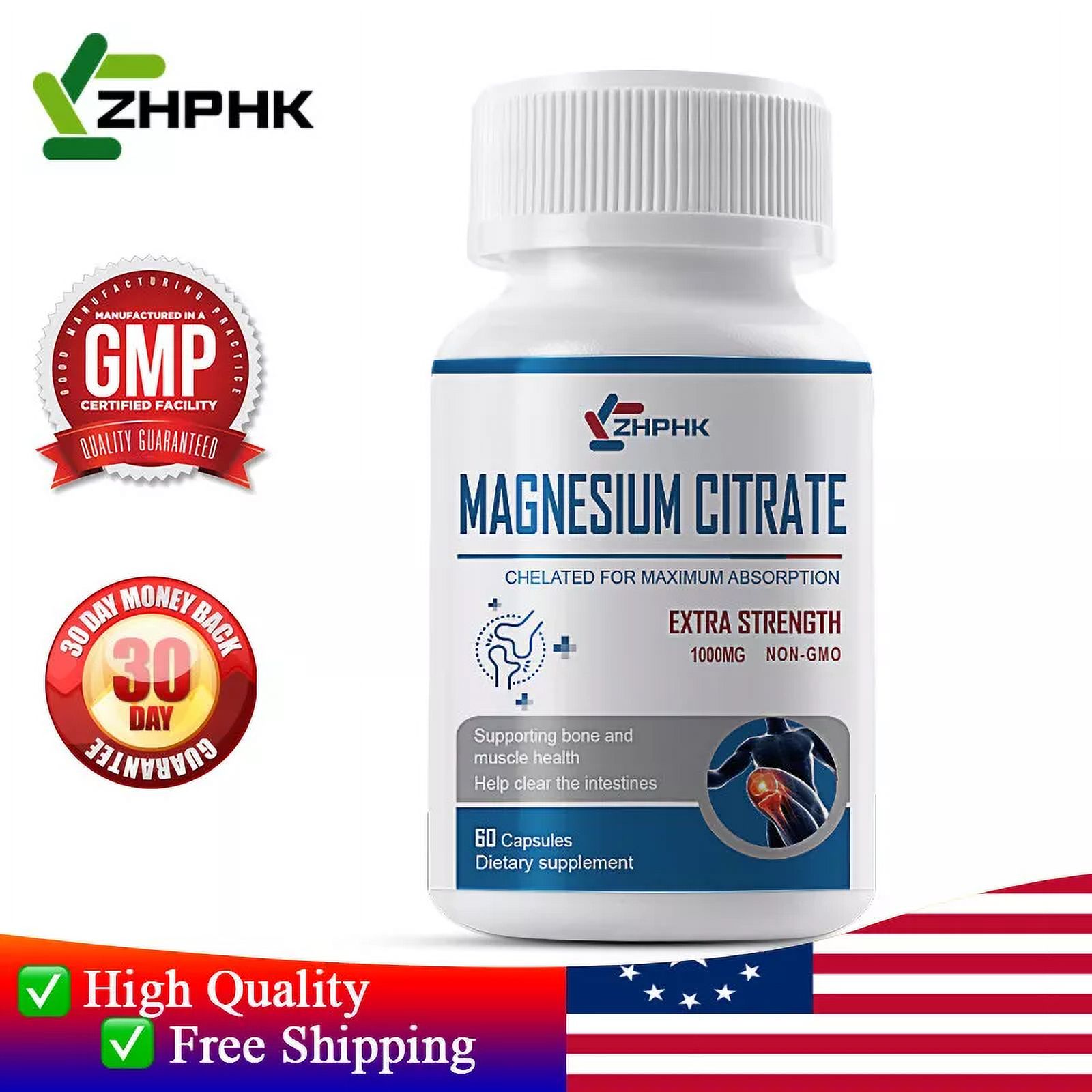 Remingo Magnesium Citrate Capsules High Potency For Muscle Health ...
