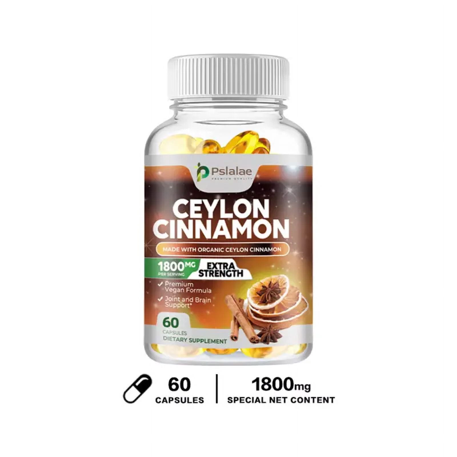 Remingo Organic Ceylon Cinnamon Capsules 1800mg - Heart,Bone,Brain ...