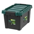 Remington 5 Gallon Loackable Storage Totes with Lids, Green Lid, Heavy ...