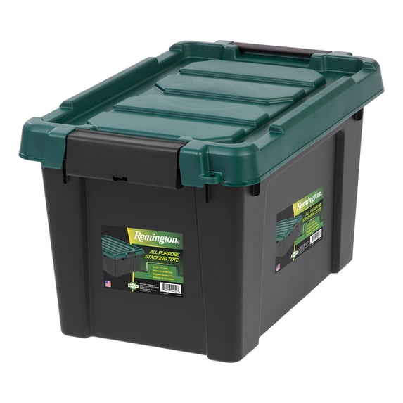 IRIS USA, Remington 5 Gallon Lockable Storage Totes with Lids, Green ...