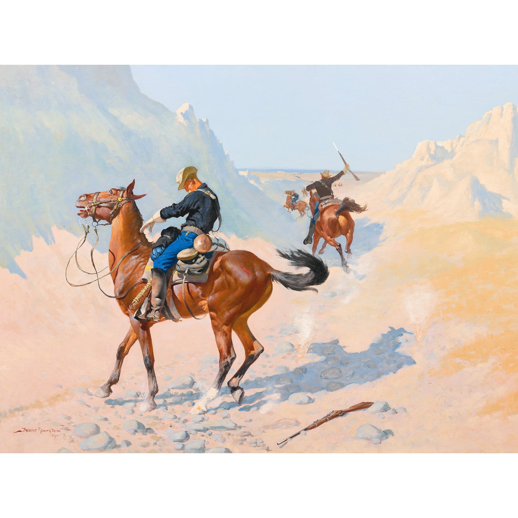 Remington Advance Guard Military Sacrifice Ambush Cavalry Painting ...