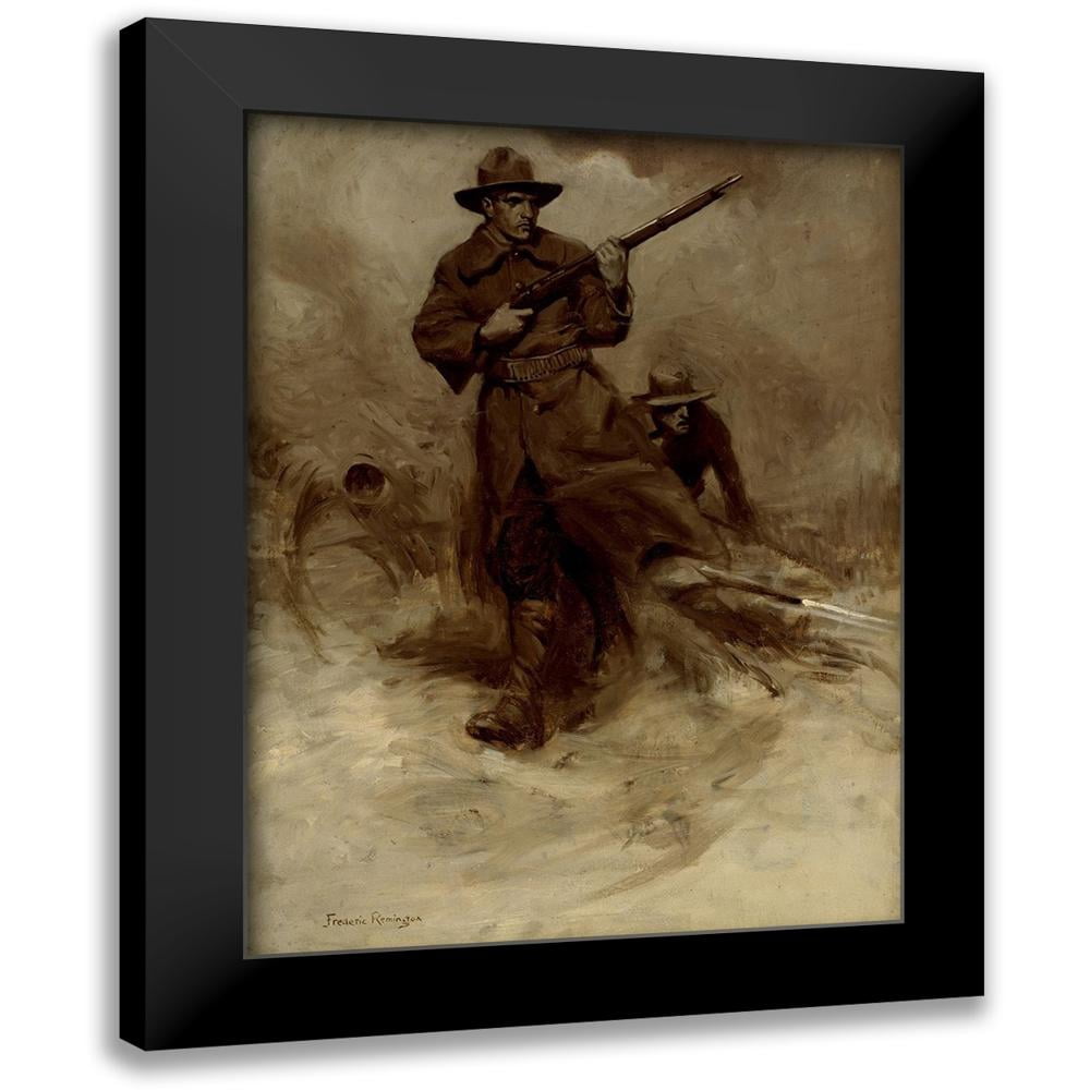 Remington, Frederic 12x14 Black Modern Framed Museum Art Print Titled ...