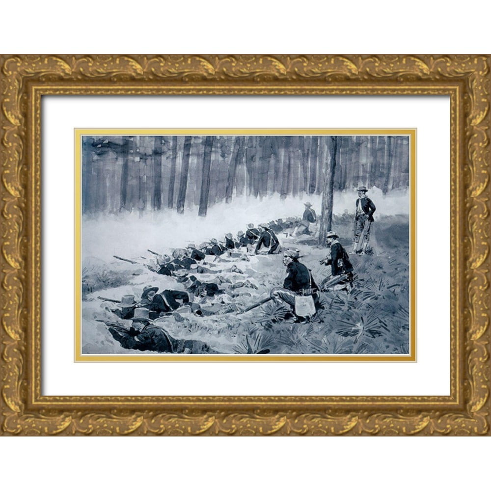 Remington, Frederic 14x11 Gold Ornate Wood Framed with Double Matting ...