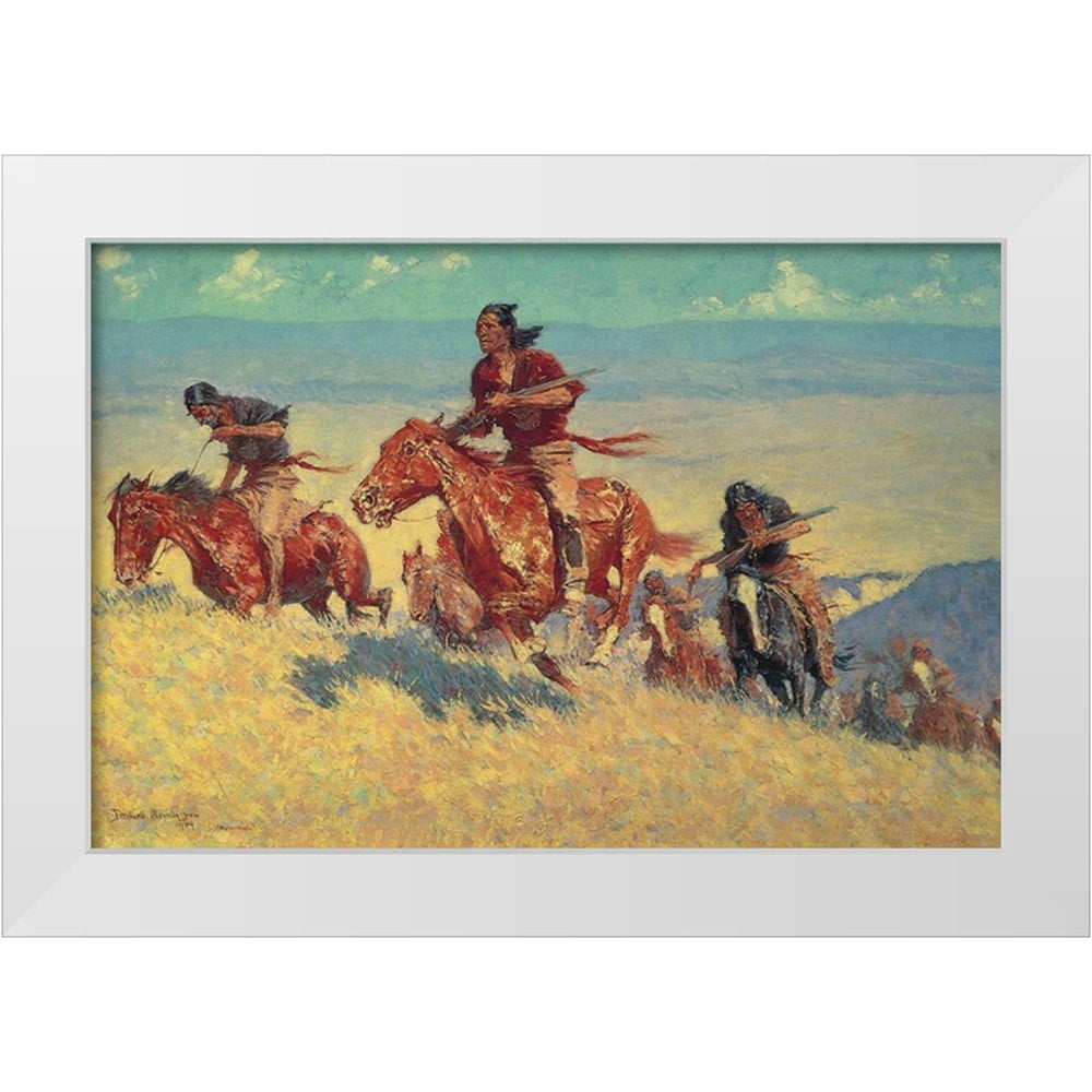 Remington, Frederic 14x11 White Modern Wood Framed Museum Art Print ...