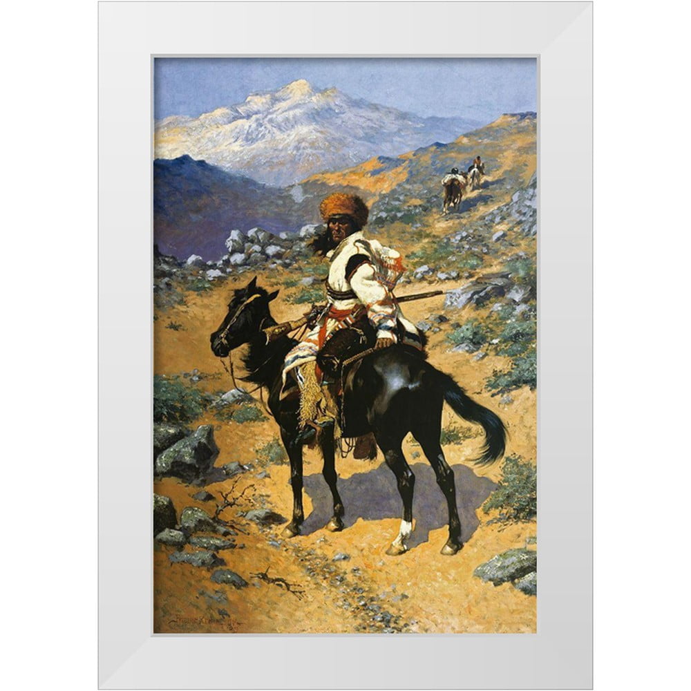 Remington, Frederic 17x24 White Modern Wood Framed Museum Art Print ...