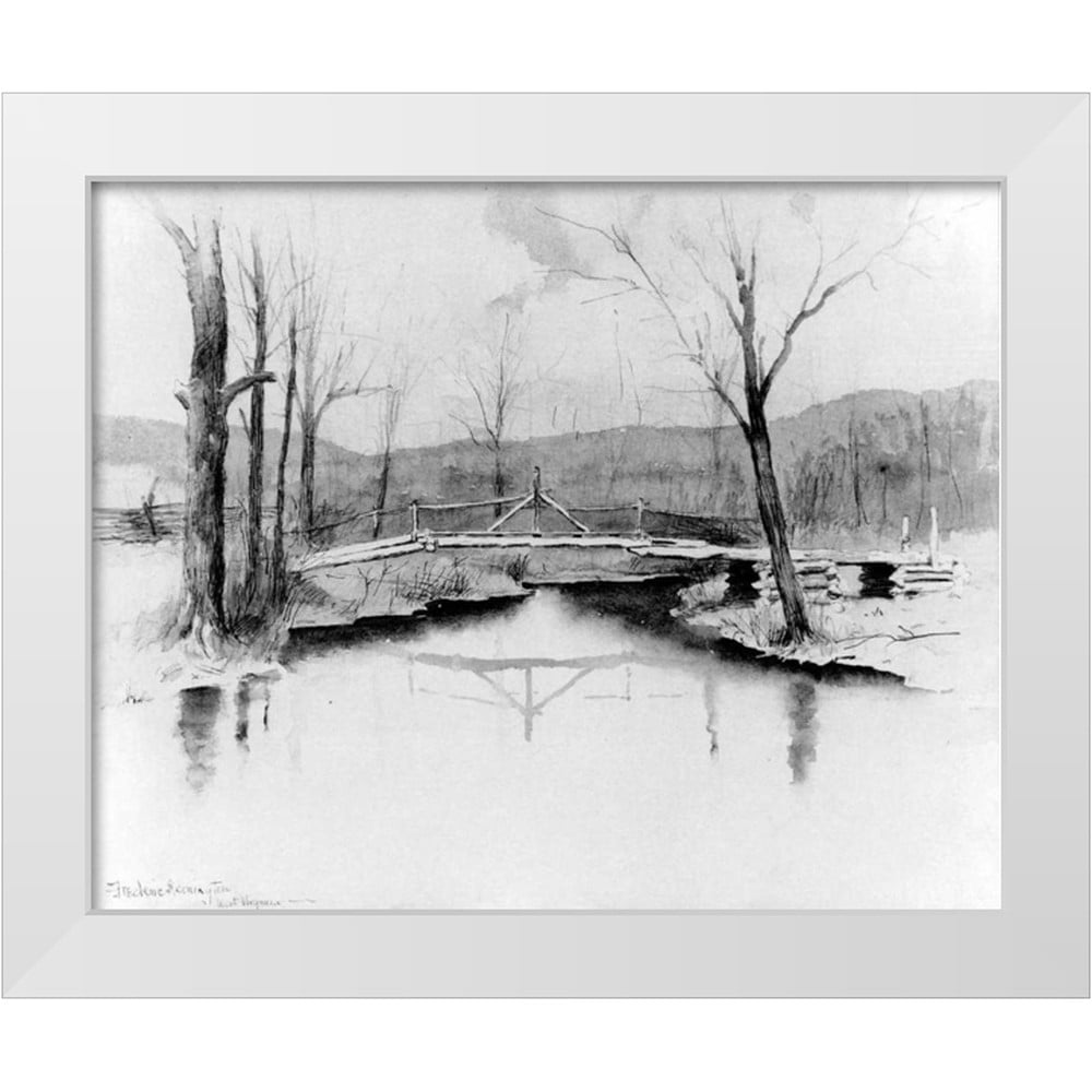 Remington, Frederic 18x15 White Modern Wood Framed Museum Art Print ...
