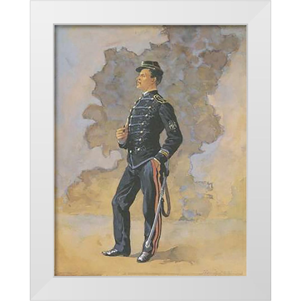 Remington, Frederic 19x24 White Modern Wood Framed Museum Art Print ...