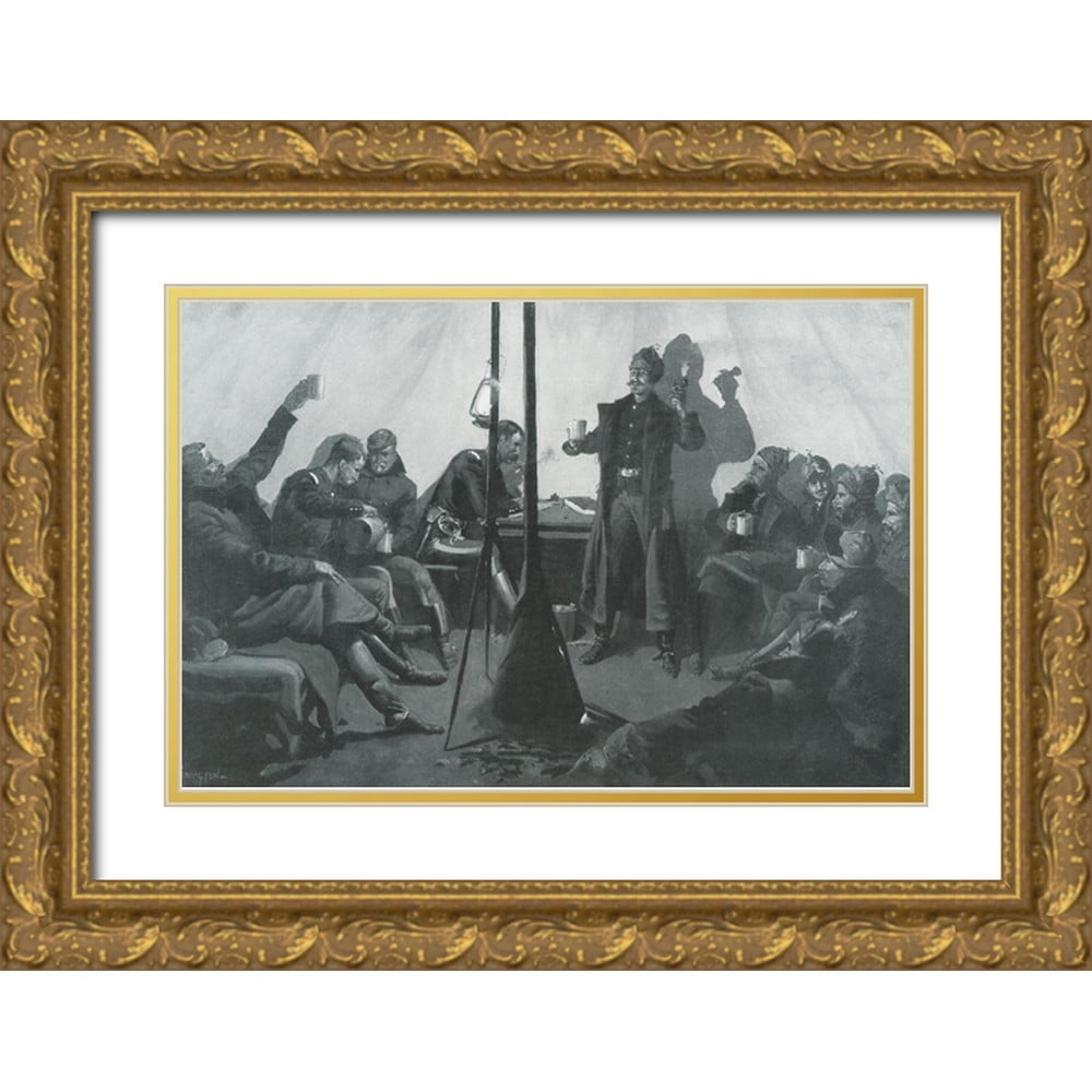 Remington, Frederic 32x23 Gold Ornate Wood Framed with Double Matting ...