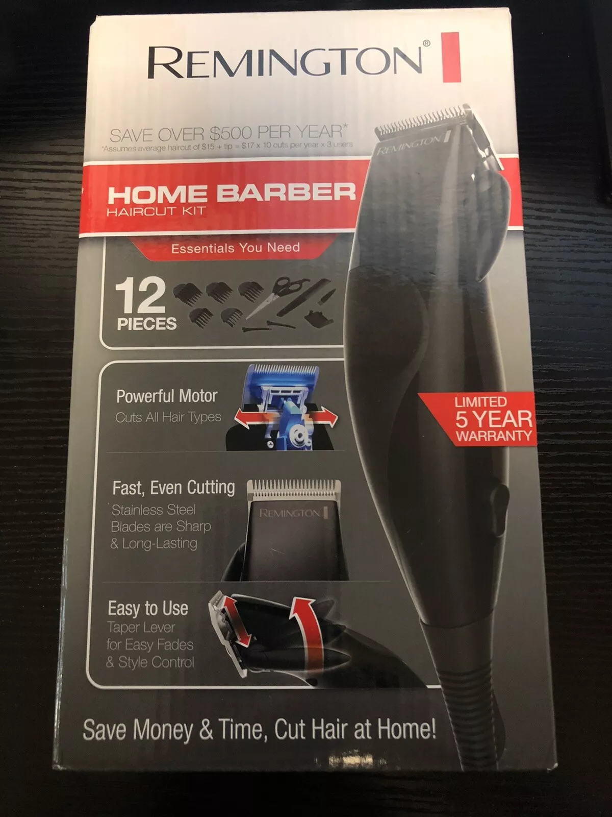 Remington Home Barber 12pc Haircut Kit New - Walmart.com