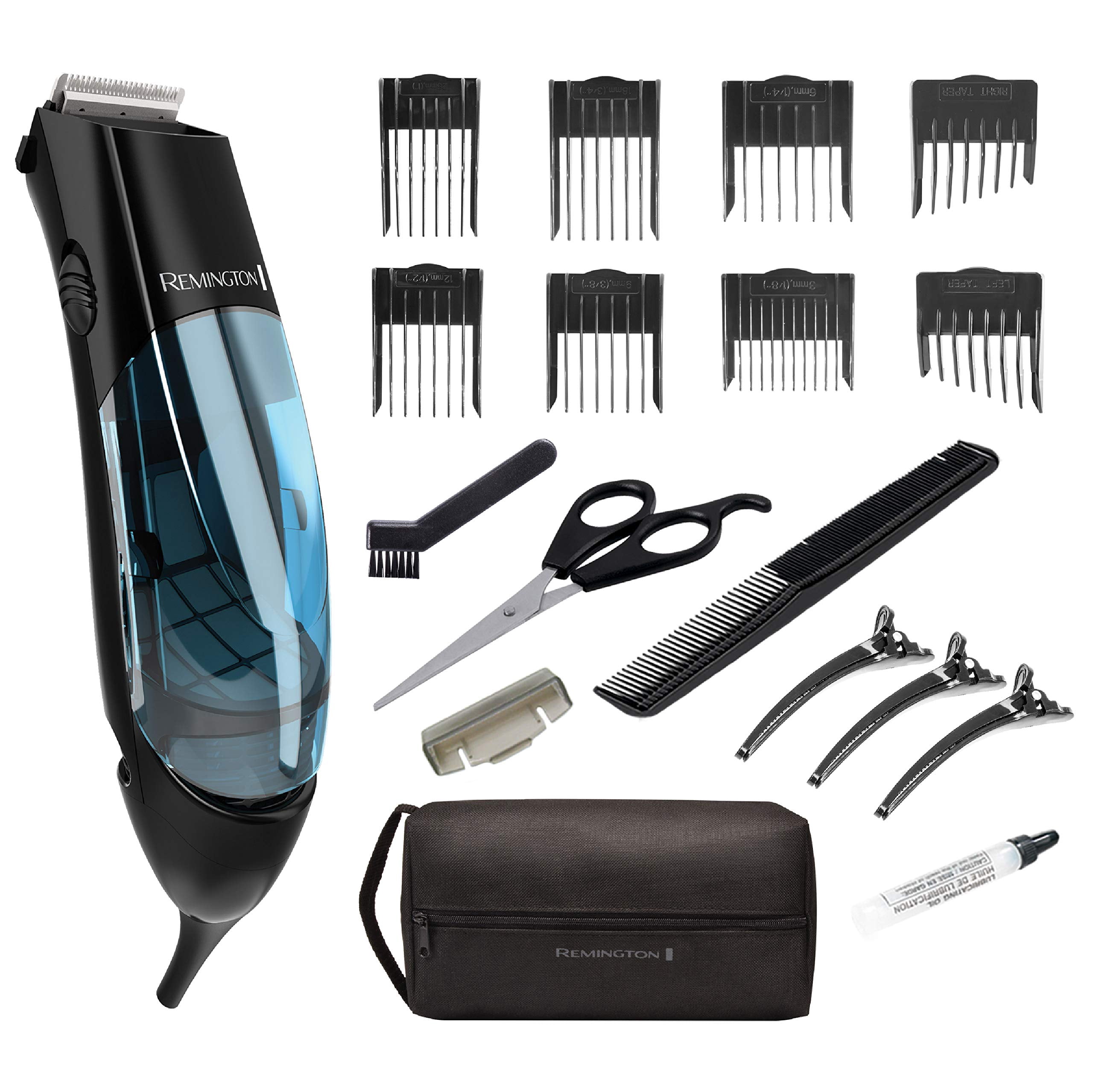 Remington Vacuum Haircut Kit, Vacuum Beard Trimmer, Hair Clippers for ...