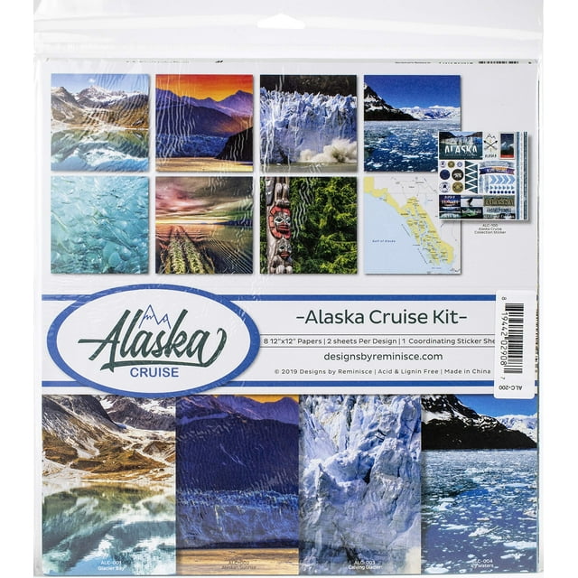 Reminisce Alaska Cruise Scrapbook RRF12 Collection Kit, Multi Color ...