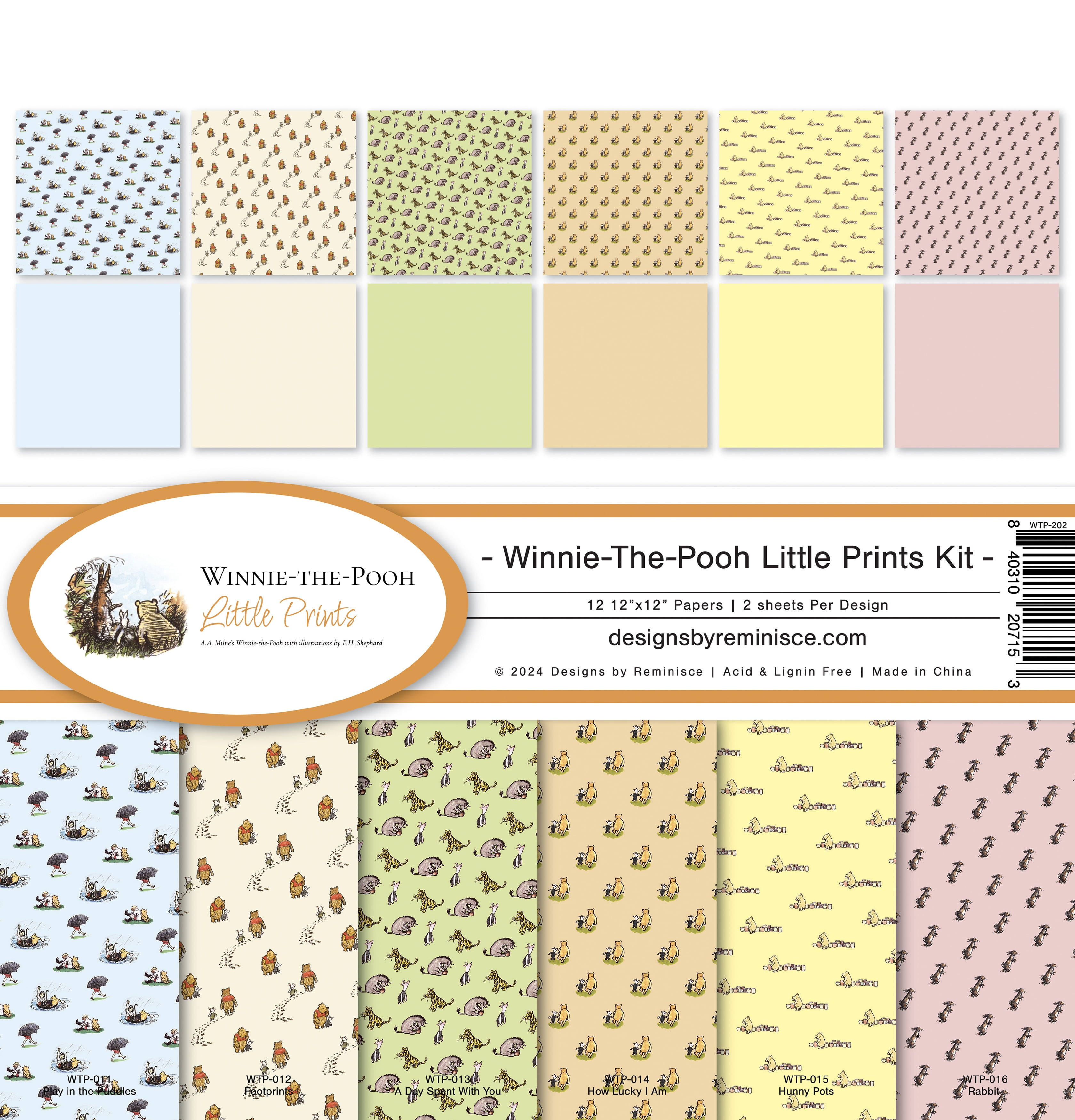 Reminisce Collection Kit 12"X12"-Winnie The Pooh Little Prints ...