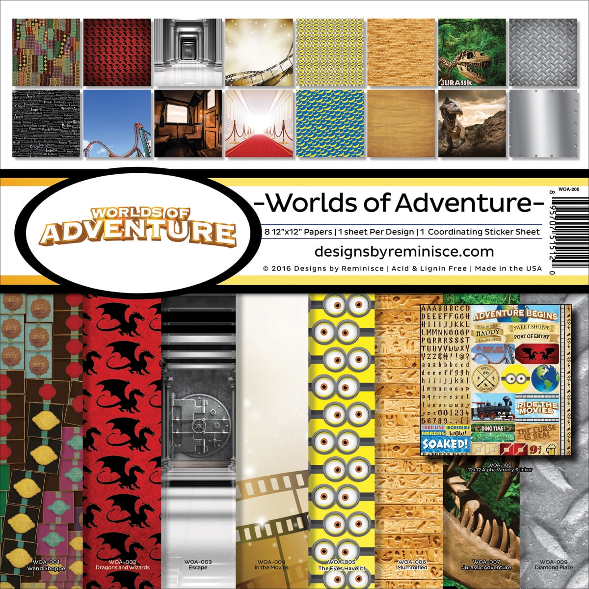 Reminisce Collection Kit 12"X12"-Worlds Of Adventure - Walmart.com