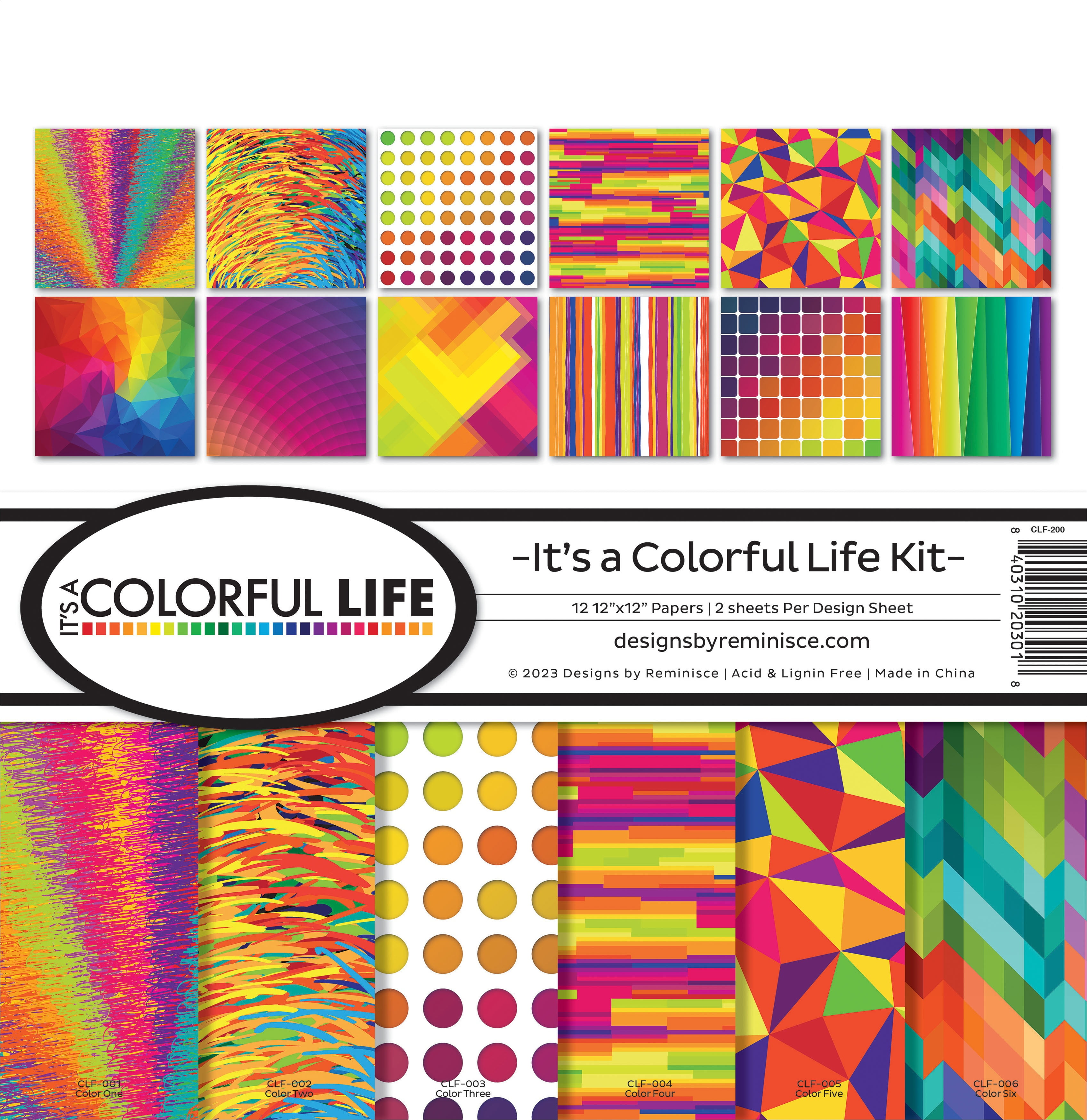 Reminisce Collection Kit 12 inch X12 inch It s A Colorful Life ...