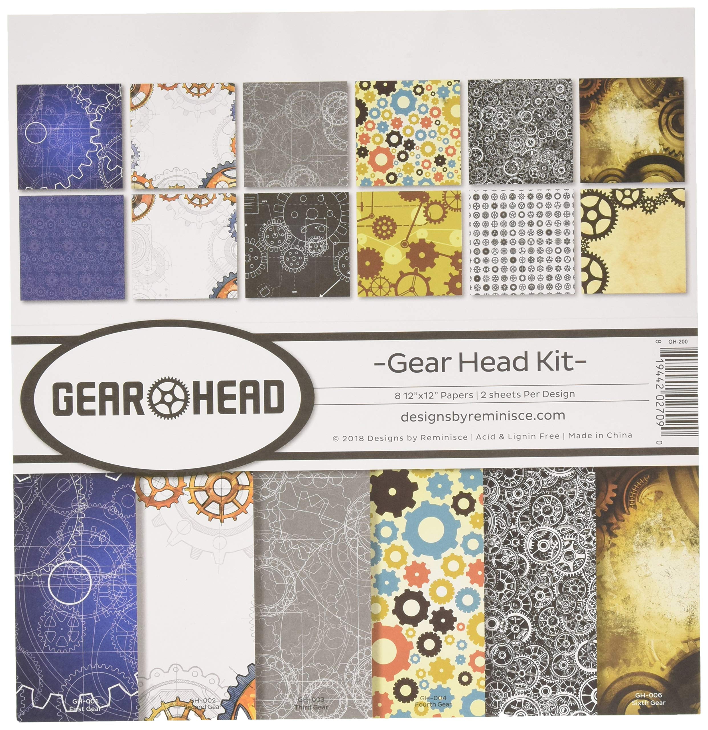 Reminisce (REMBC) Gear Head OIF8 Scrapbook Collection Kit, Multi Color ...