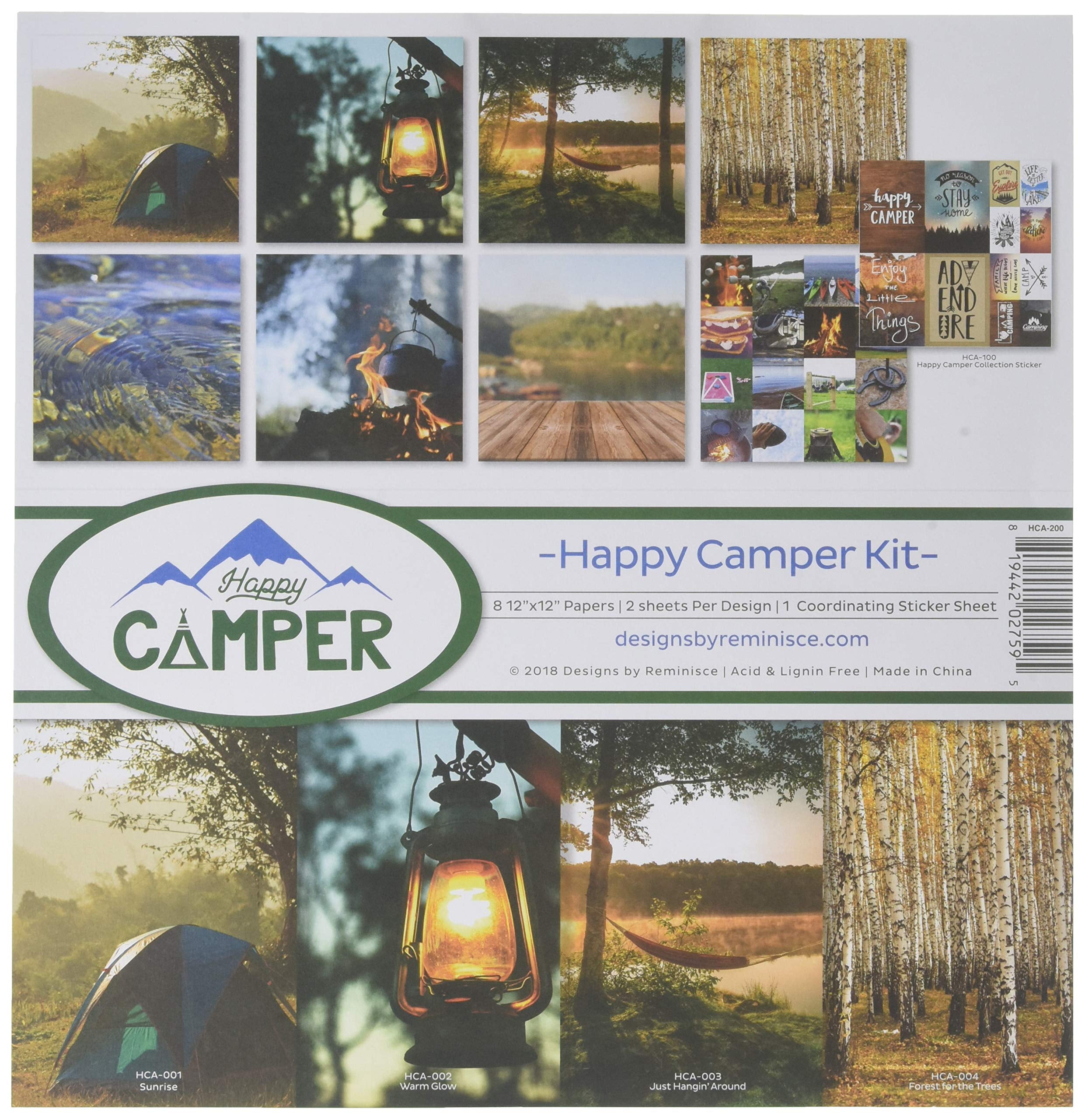 Reminisce (REMBC) Happy Camper KEF16 Scrapbook Collection Kit, Multi ...
