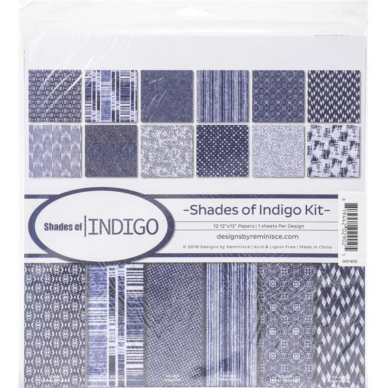 Reminisce Shades of Indigo Scrapbook Collection Kit, Multi Color ...