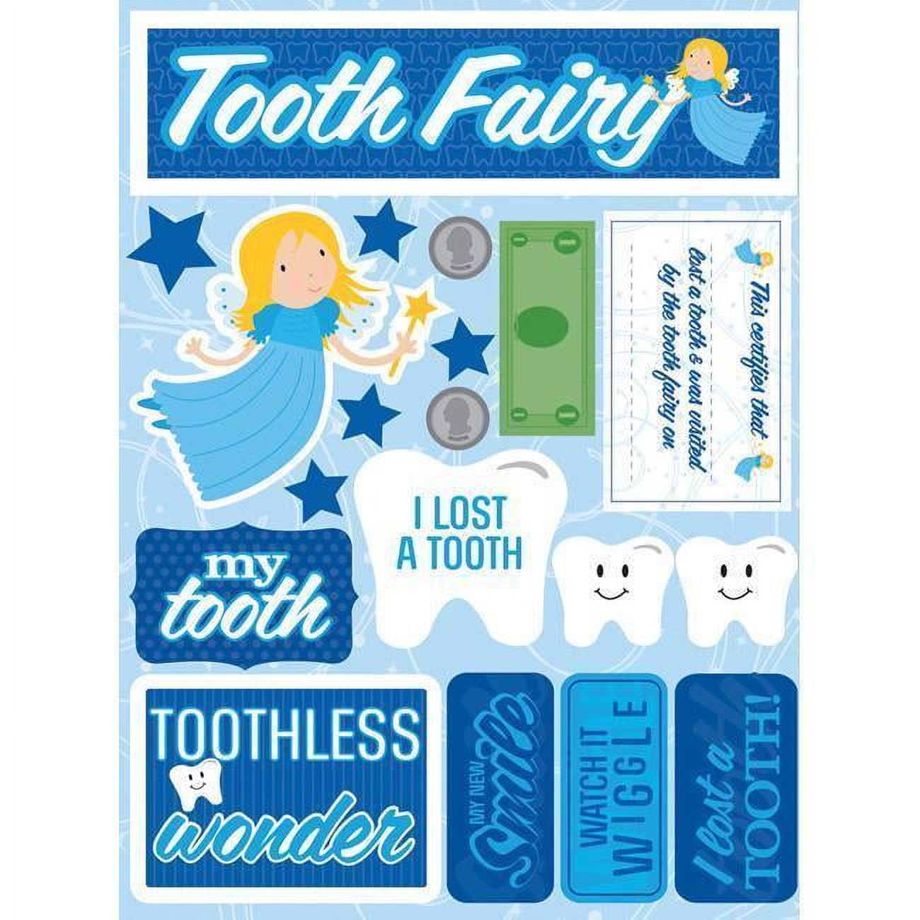 Reminisce Signature Dimensional Tooth Fairy Stickers - Walmart.com