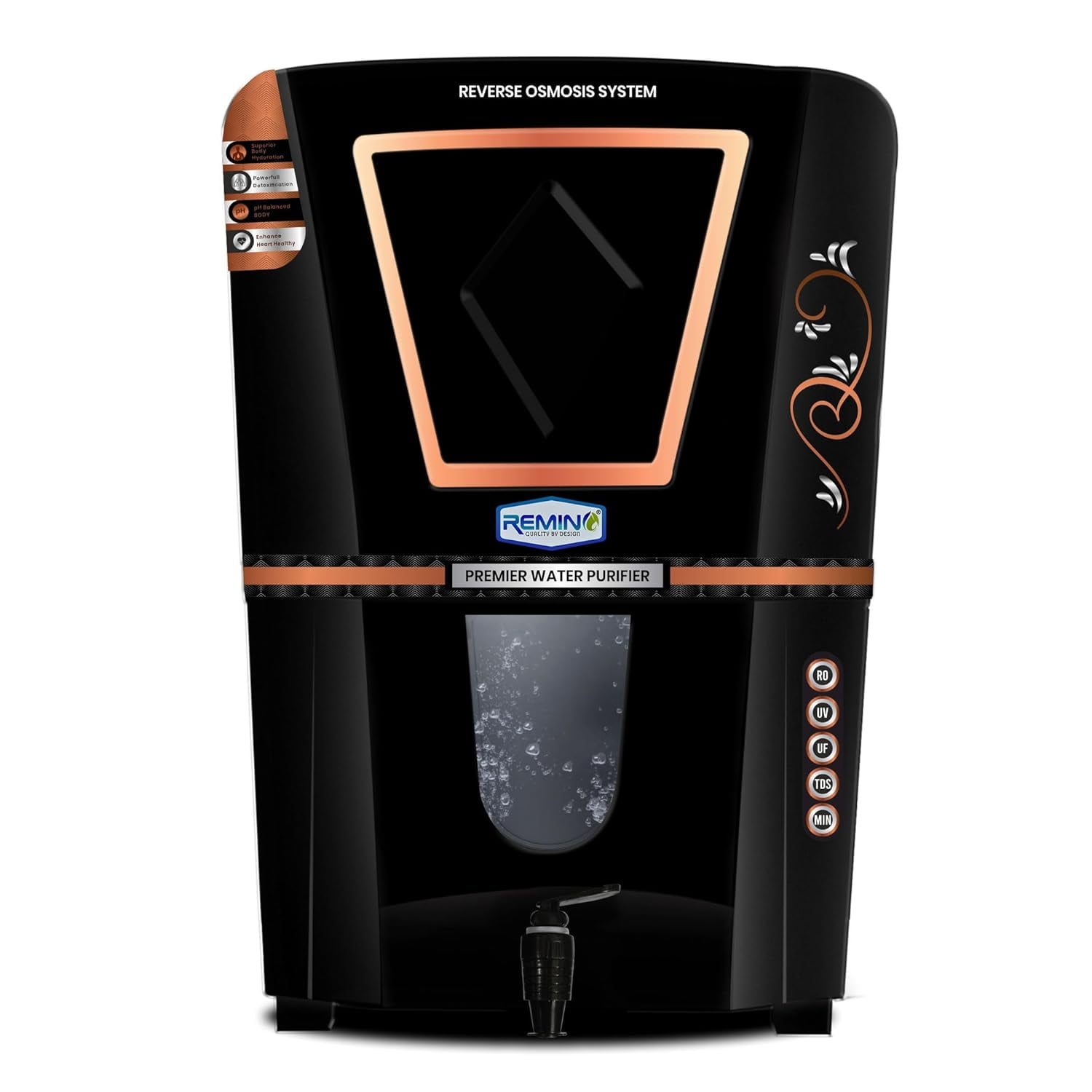 Remino 10 Stage Electrical RO Water Purifier with Aqua Copper Infusre ...