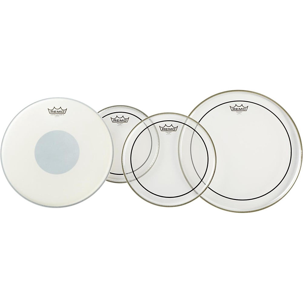 Remo Clear Pinstripe Pro Pack With Free 14" Controlled Sound X Snare ...