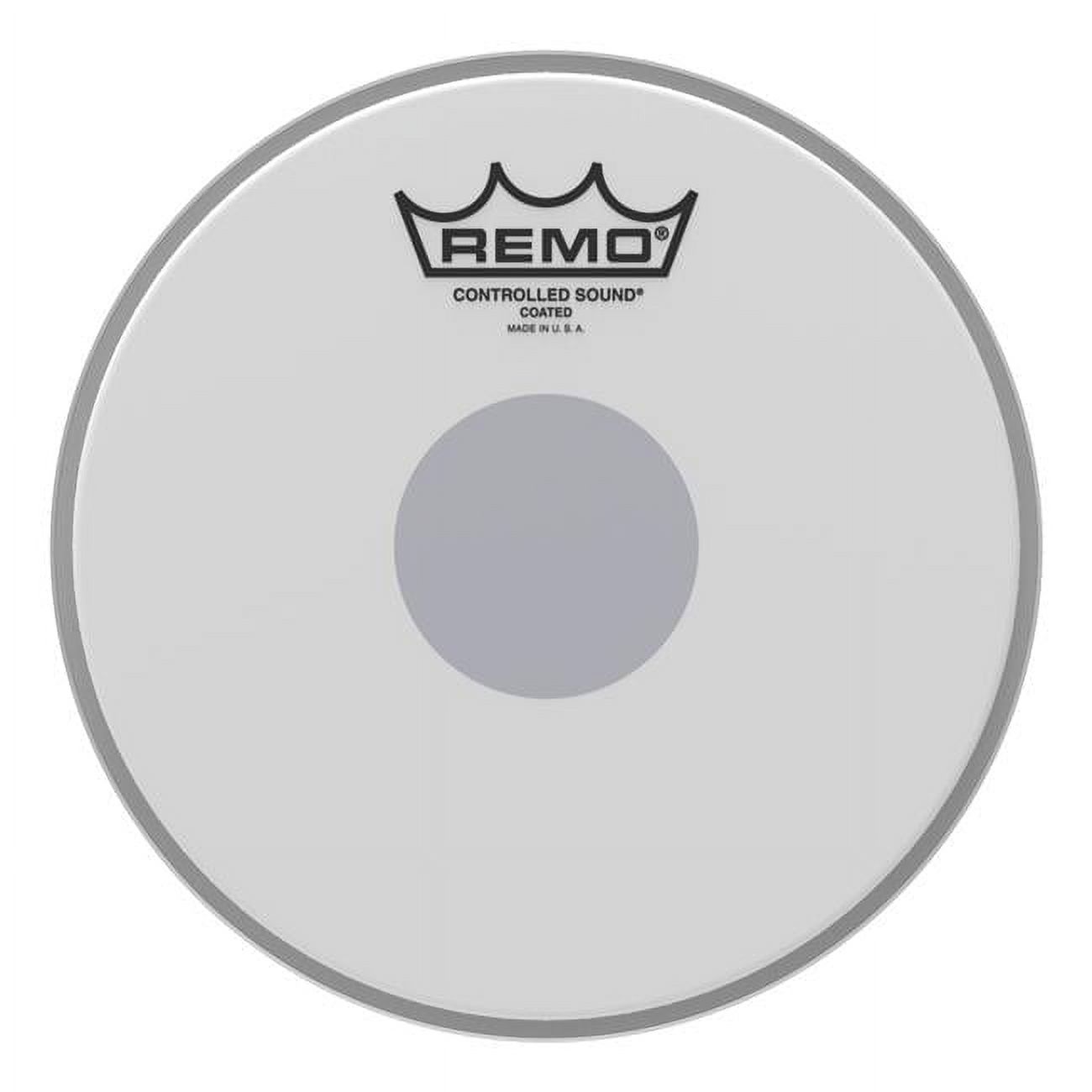 Remo Drum Heads 3700475 8 in. Dia. Controlled Sound Coated Black Dot on ...