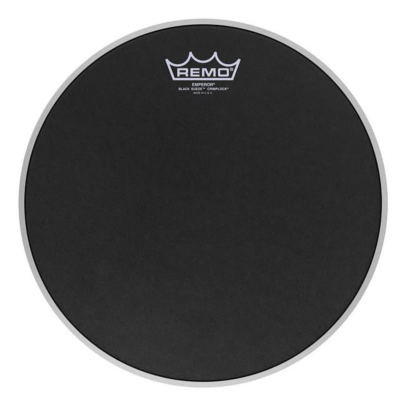 Remo Drum Heads 3700569 12 in. Dia. Batter Crimplock Emperor Black Suede - Walmart.com