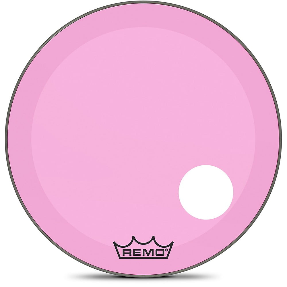 Remo Powerstroke P3 Colortone Pink Resonant Bass Drum Head with 5 ...