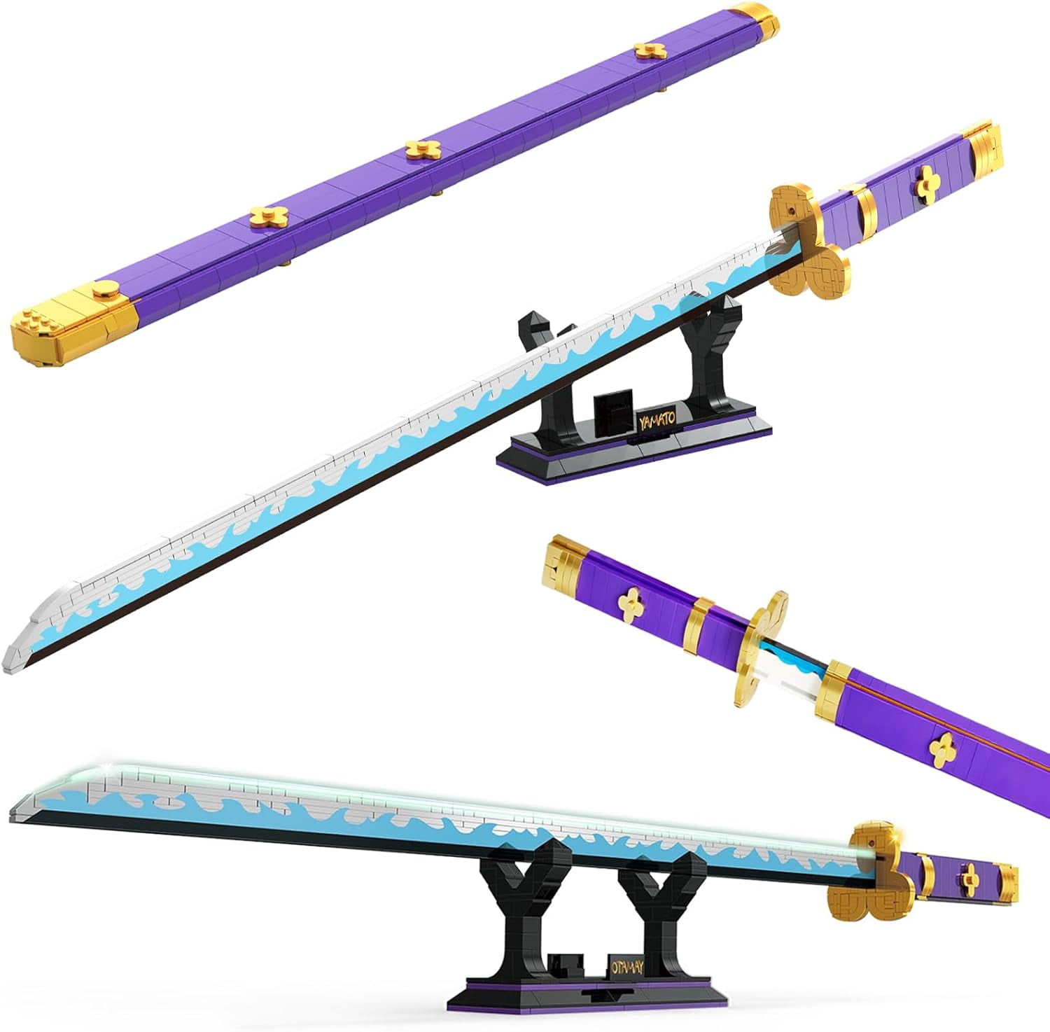 Remocguys 39" Enma Zoro Anime Sword Building Set with Scabbard ...