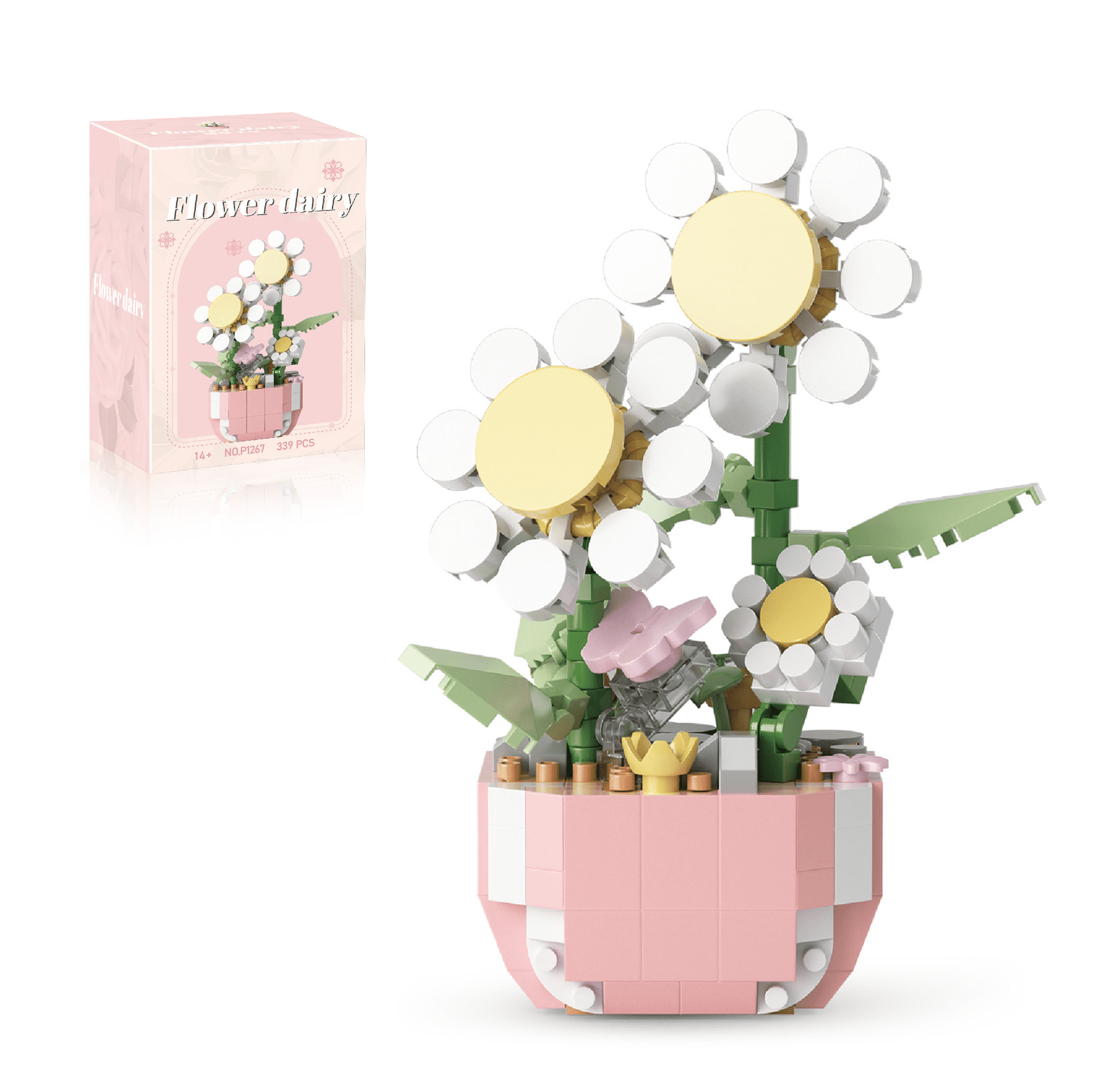 Remocguys Daisy Flower Building Set Mini Botanical Bonsai for Adults ...