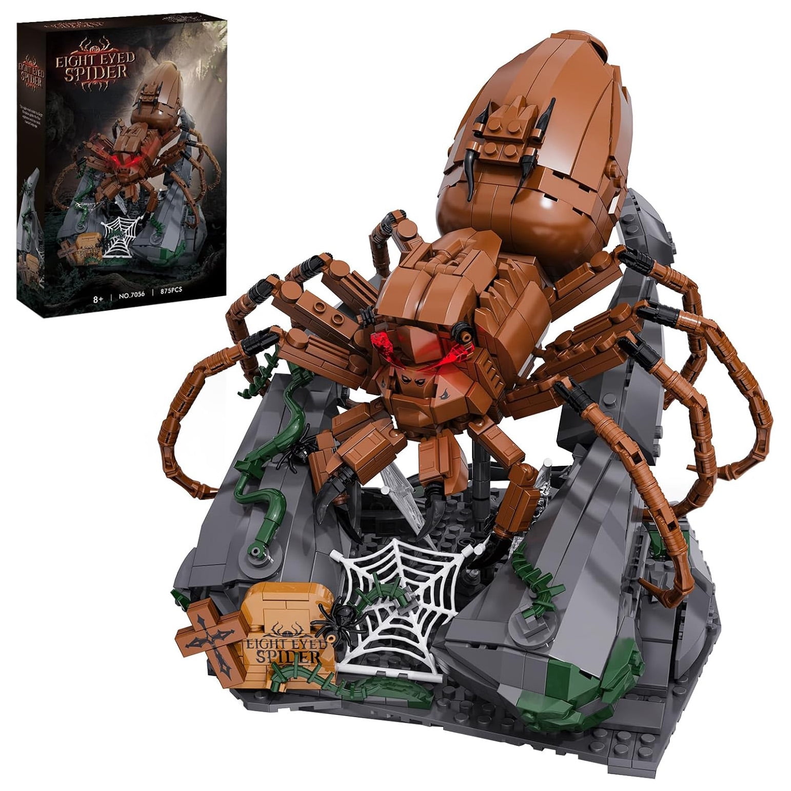 Remocguys Eight-Eyed Spider Building Sets Compatible with Lego Animal ...