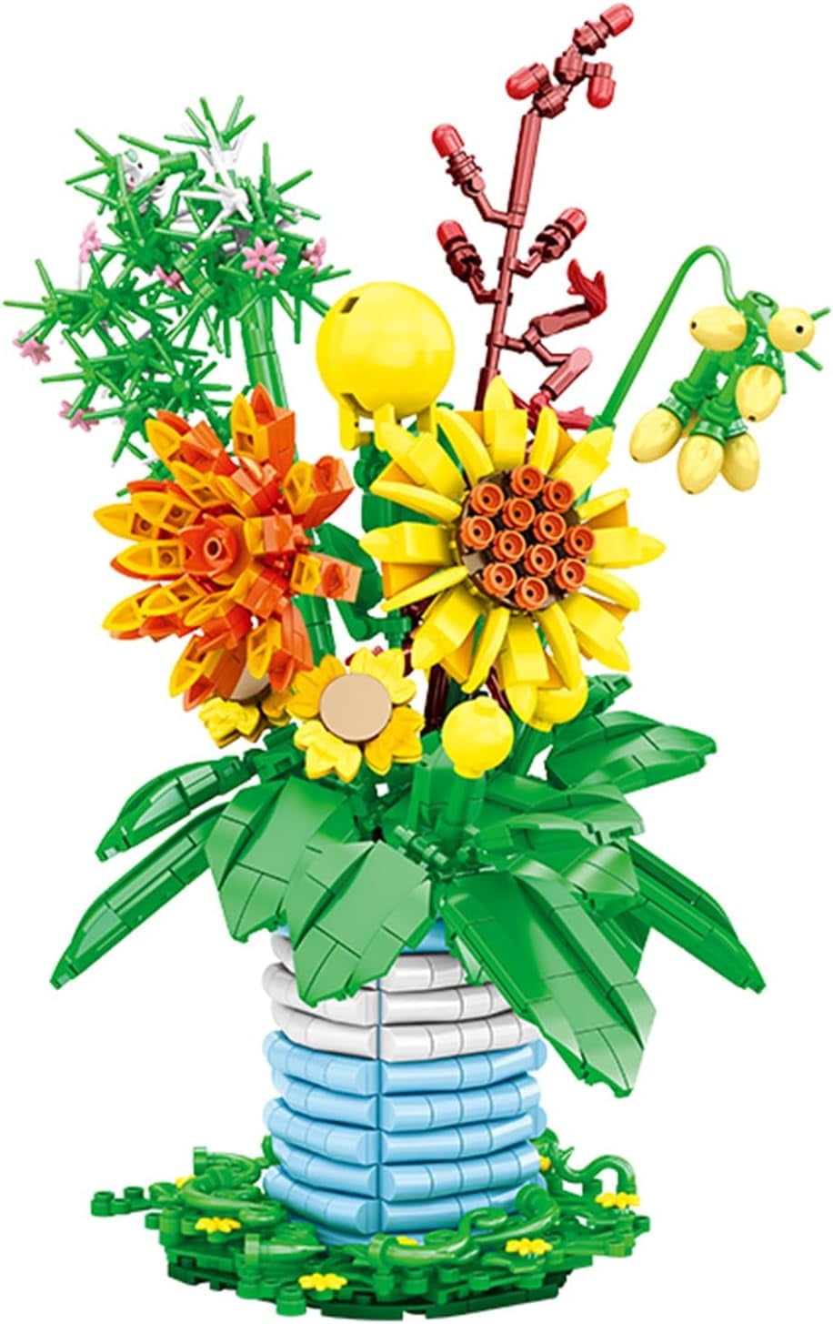 Remocguys Flower Bouquet Building Set with Vase Compatible with Lego ...
