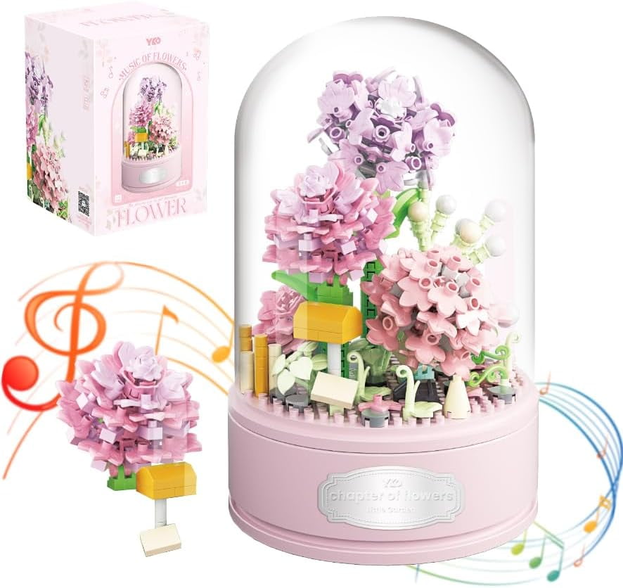 Remocguys Flowers Bouquet Building Set Carnation Music Box Kit for ...