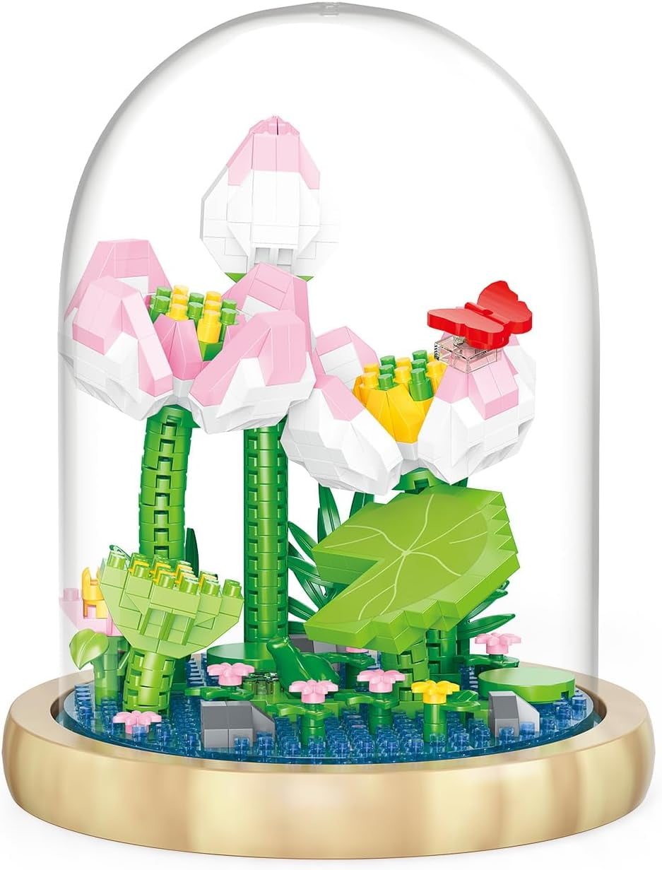 Remocguys Flowers Building Set Lotus with Cover for Adults Not ...
