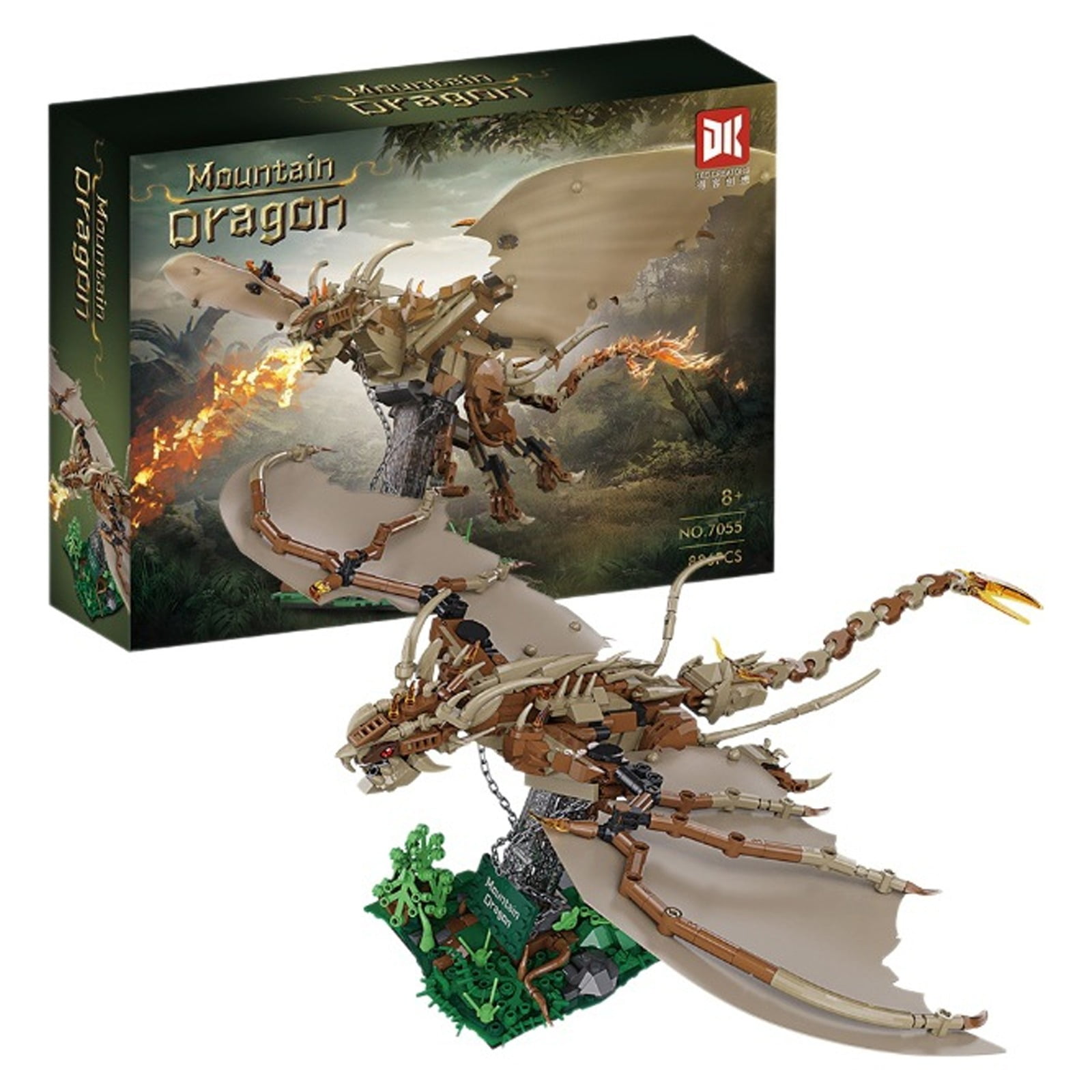 Remocguys Mountain Dragon Building Set Compatible with Lego Dinosaur ...