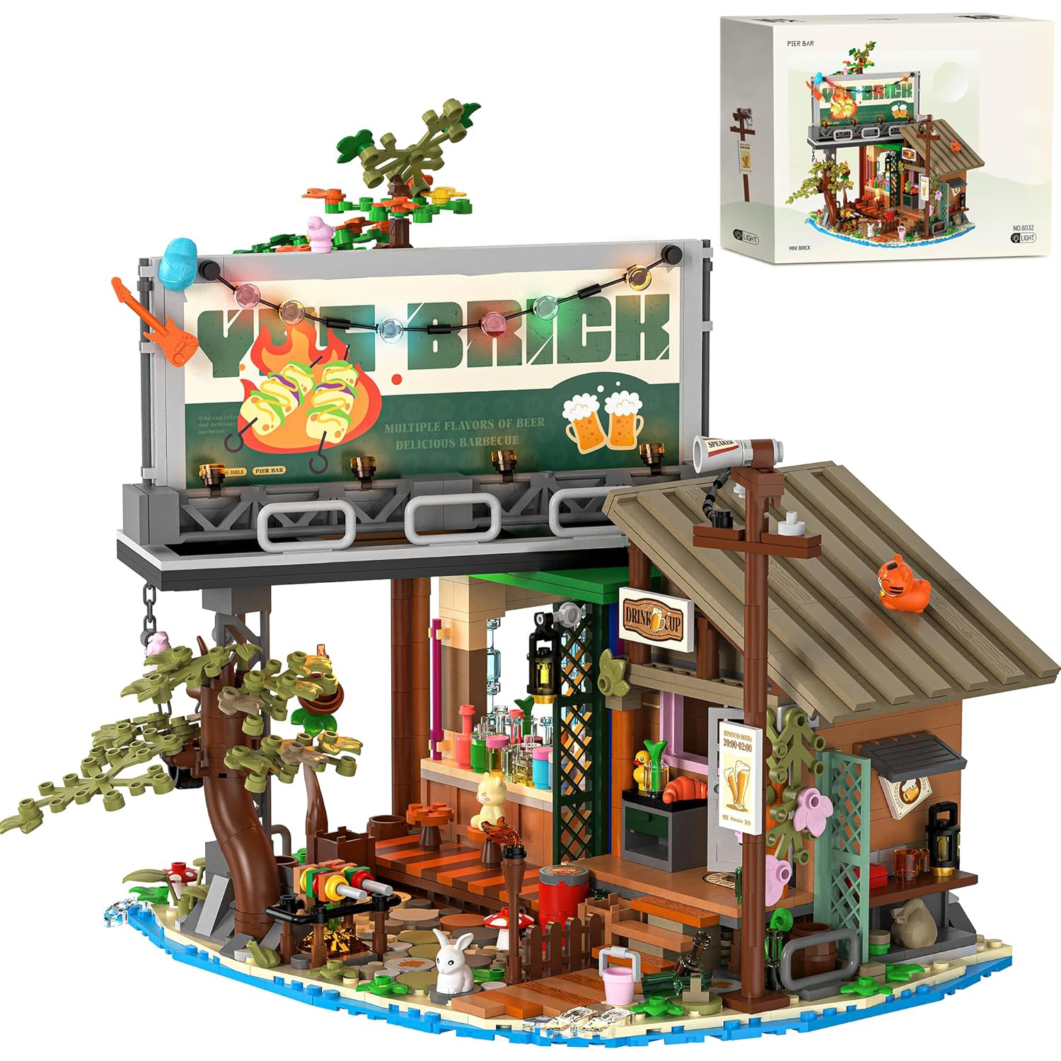 Remocguys Pier Bar Shop House Building Set with Light Not Compatible ...