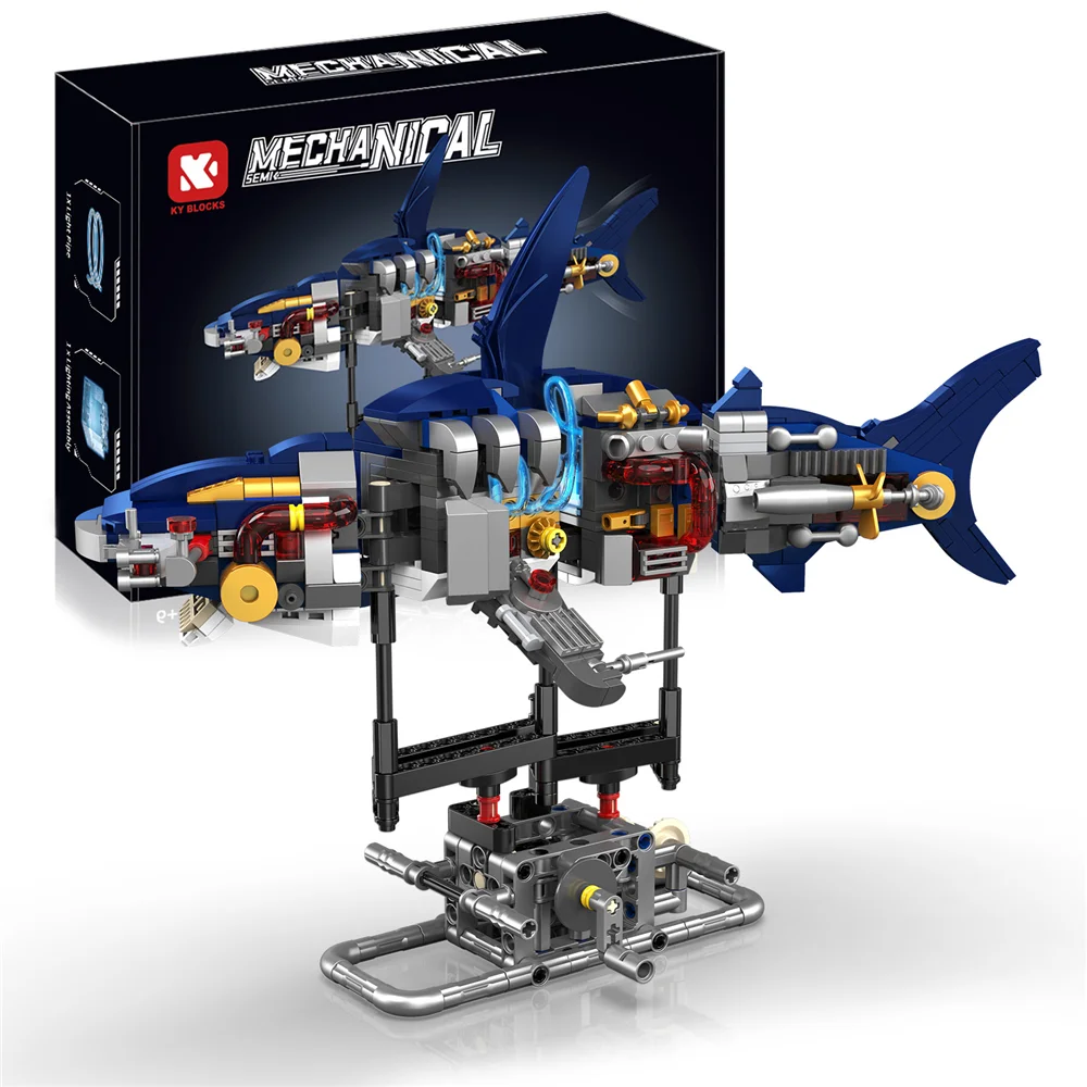 Remocguys Semi-Mechanical Sea Hammerhead Shark Building Sets Compatible ...
