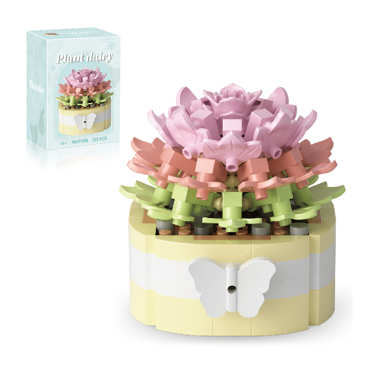 Remocguys Succulent Flower Building Set Mini Botanical Bonsai for ...