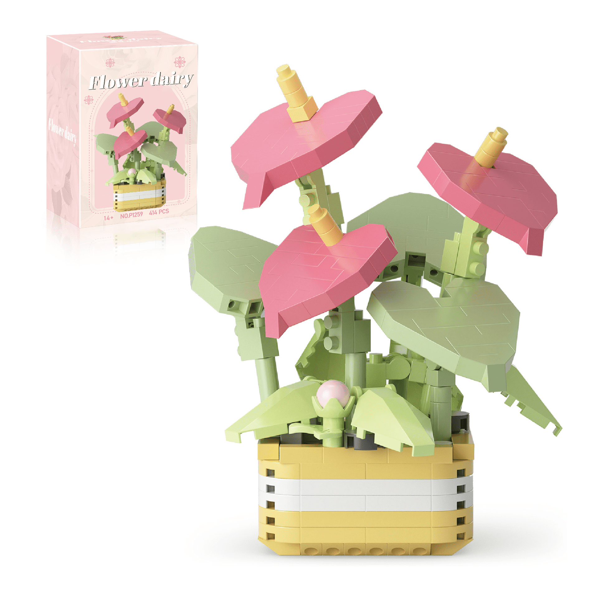 Remocguys Succulent Flower Building Set Mini Botanical Bonsai for ...