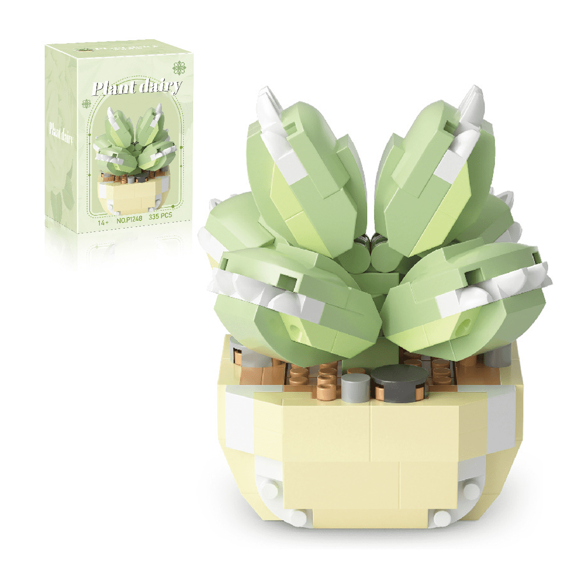 Remocguys Succulent Flower Building Set Mini Botanical Bonsai for ...