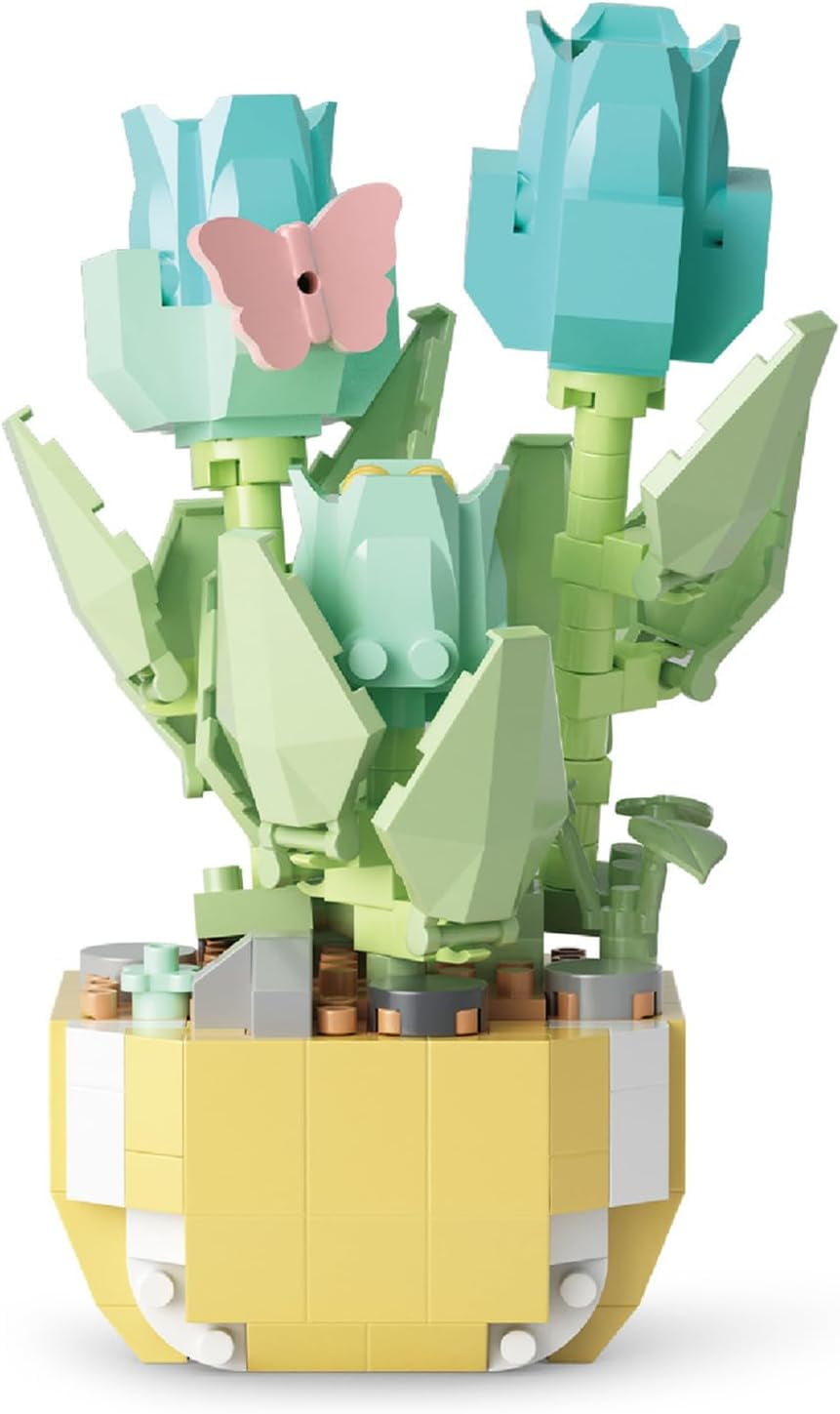 Remocguys Tulip Flower Building Set Mini Botanical Bonsai for Adults ...