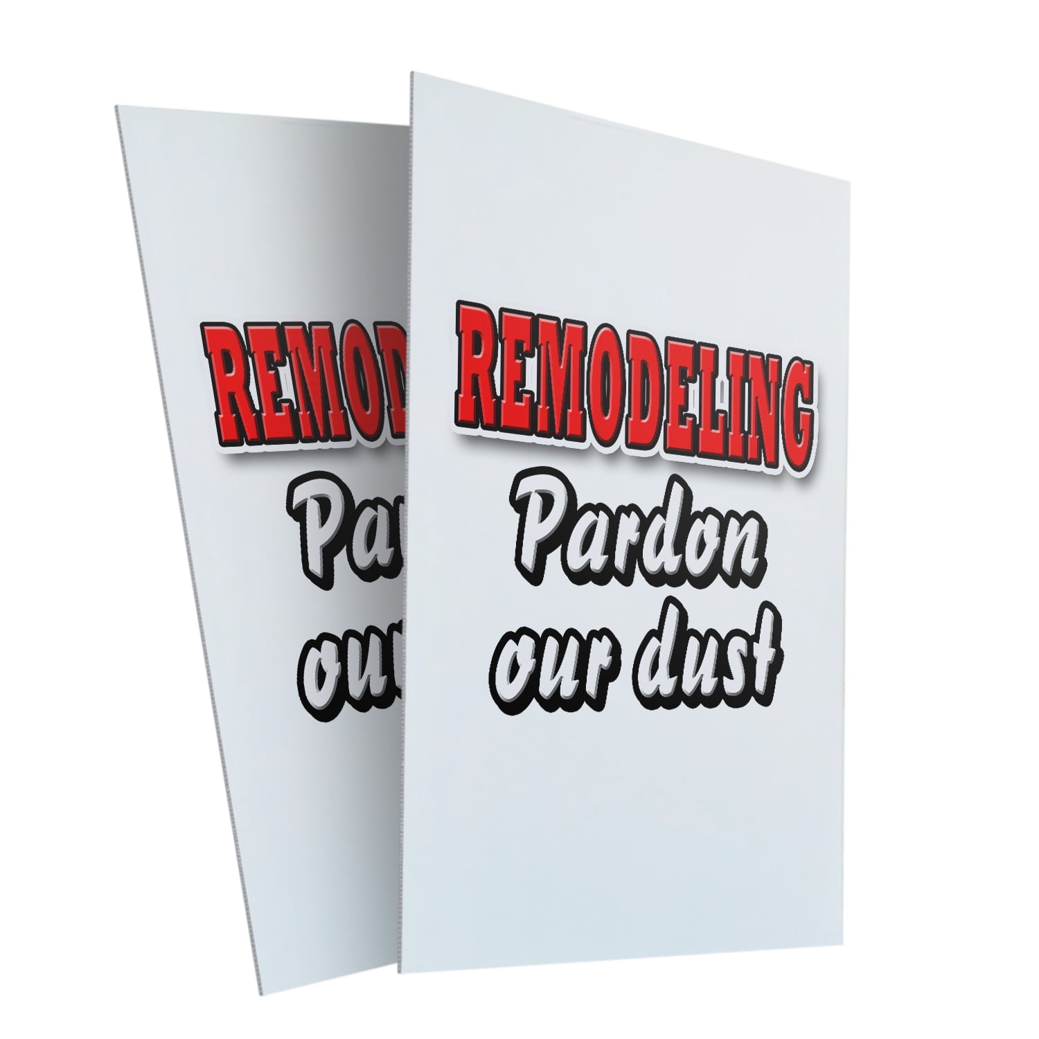 Remodeling Pardon Our Dust (2-PACK) 24" x 36" Plastic Signs | Sign ...