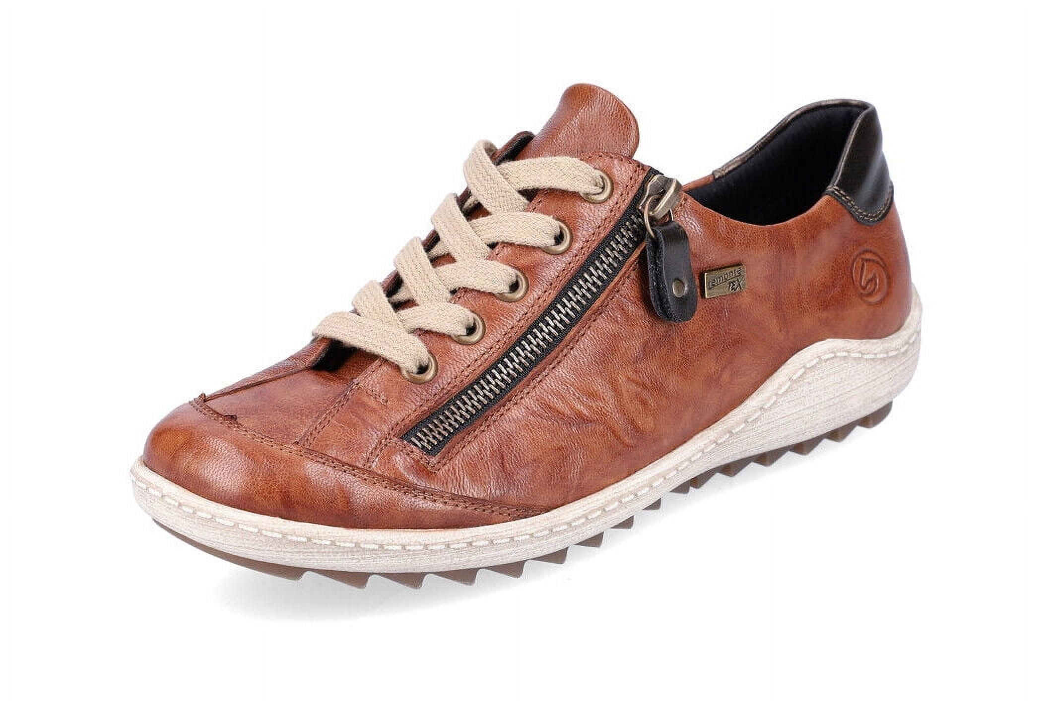 Remonte Women's R1402-22 Water-Resistant Side Zipper Sneakers, Brown ...
