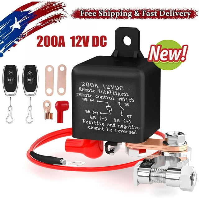 Remote Battery Disconnect Switch 12V 200A Car Kill Switch Anti-Theft ...