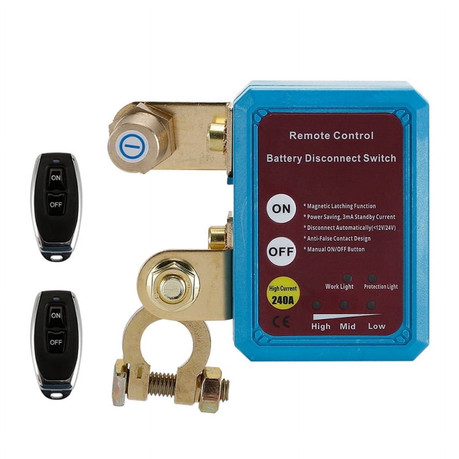 Remote Battery Disconnect Switch, 12V/24V 240A Car Battery Kill Switch ...