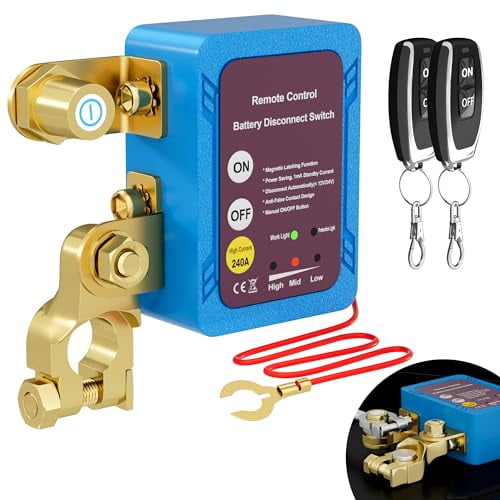 Remote Battery Disconnect Switch 12V/24V 240A Kill Switch Automatic ...