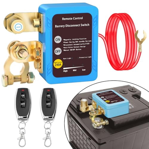 Remote Battery Disconnect Switch 12v, 240A, Upgrade Smart Voltage Car ...